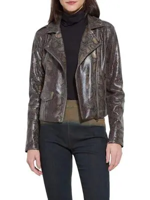 Lyssé Amelia Faux Suede Moto Jacket - Extra Ordinary Snake