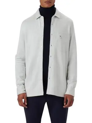 Bugatchi Cotton Blend Shirt Jacket Chalk