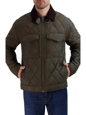 Cole Haan Cole Haan Diamond Quilted Jacket Olive