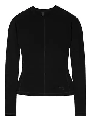Adidas Originals By Alexander Wang Y-3 Organic Cotton-jersey Sweater - Black