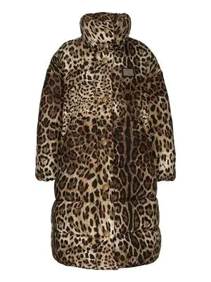 Dolce & Gabbana Long Leopard-print Nylon Jacket - Animal Print
