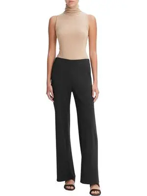 Vince High-Waist Wide-Leg Bias Pants Coastal