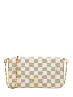 LOUIS VUITTON Damier Azur Felicie - White
