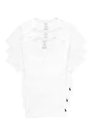 Polo Ralph Lauren Classic Fit V Neck Undershirts, Pack Of 3 - White