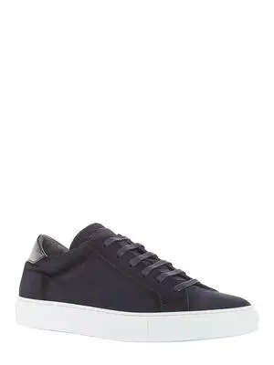 To Boot New York Derrick Low Top Sneakers - Navy Blue Suede