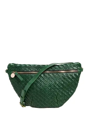 Clare V. Grande Fanny - Evergreen Woven Zig Zag