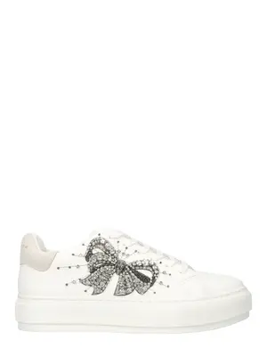 Kurt Geiger Laney Crystal Bow Sneakers - White