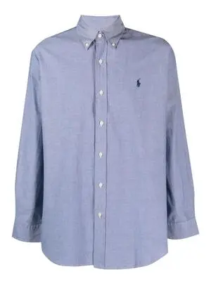 Polo Ralph Lauren Logo-embroidered Cotton Shirt - Blue