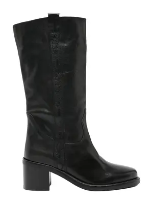 Ash Penelope 70mm Leather Boots - Black