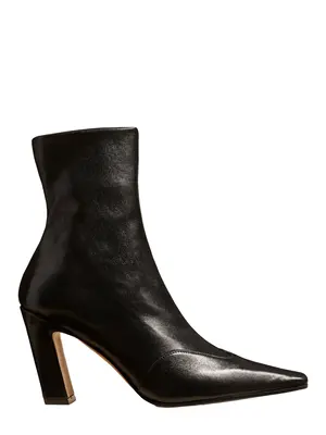 KHAITE KHAITE The Nevada Leather Ankle Boots