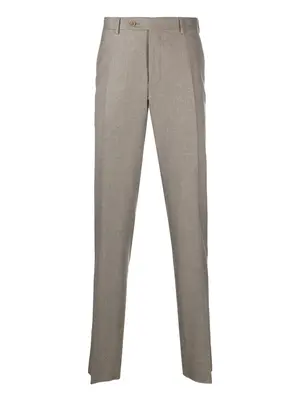 Canali Slim-cut Wool Chinos - Neutrals