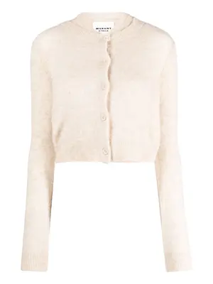 MARANT ETOILE Amenita Cropped Cardigan - Neutrals