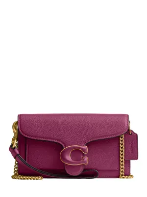 COACH Coach Tabby Wristlet Brass/deep Plum