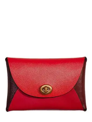 COACH Remade Colorblock Medium Pouch - Red Multi