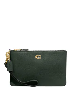 COACH Coach Wristlet Brass/amazon Green