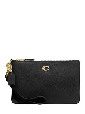 COACH Wristlet - Brass/black