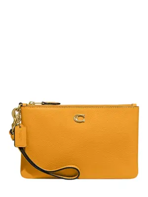 COACH Coach Wristlet Brass/buttercup