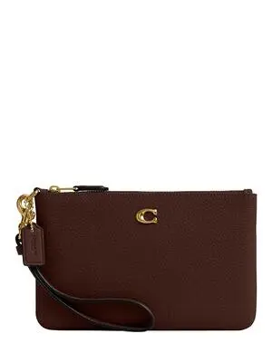 COACH Wristlet - Brass/maple