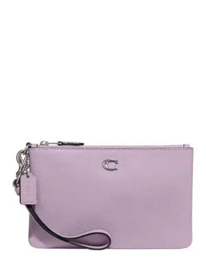 COACH Coach Wristlet Silver/soft Purple
