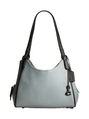 COACH Restored Lori Shoulder Bag In Colorblock - Pewter/sage Multi