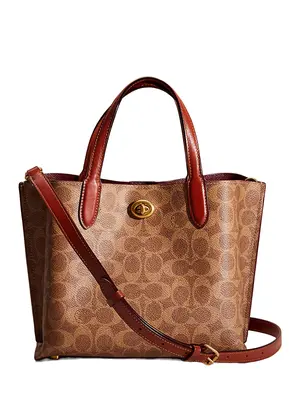 COACH Restored Willow Tote 24 - Brass/tan/rust