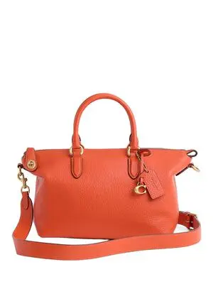 COACH Restored Cara Satchel Brass/sun Orange