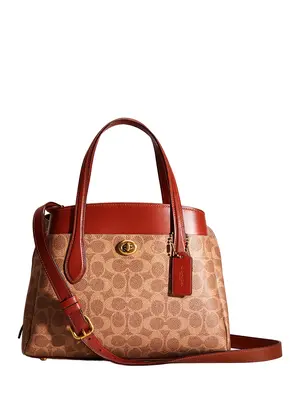 Coach Lora Carryall 30 In Signature Canvas - Brass/tan/rust