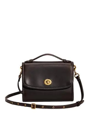 COACH Restored Kip Turnlock Crossbody Brass/black