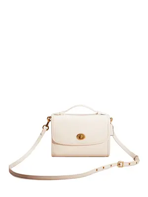 COACH Restored Kip Turnlock Crossbody Brass/chalk