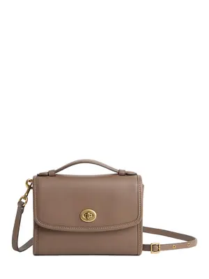 COACH Restored Kip Turnlock Crossbody Brass/dark Stone