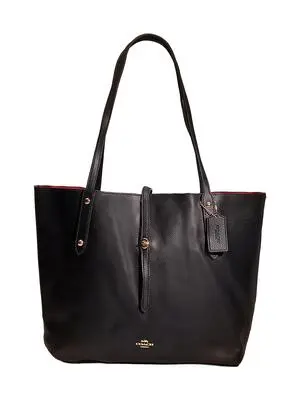 COACH Restored Market Tote - Black/true Red/light Gold