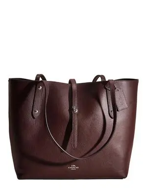 COACH Restored Market Tote - Silver/oxblood
