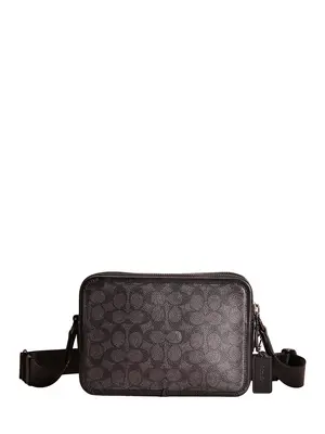COACH® Charter Crossbody 24 In Signature Canvas - Black Copper/charcoal