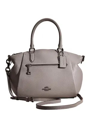 COACH Restored Elise Satchel Gunmetal/heather Grey
