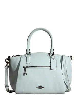 COACH Restored Elise Satchel Pewter/aqua