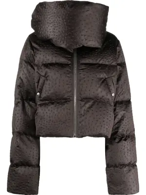 Rick Owens Funnel-neck Puffer Jacket - Brown