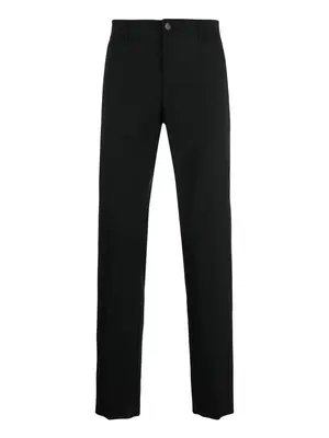 Patrizia Pepe Mid-rise Straight-leg Trousers - Black