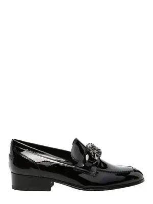 Casadei Buckle-embellished Leather Loafers - Black