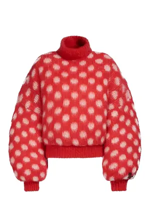 Marni Polka-dot Intarsia Jumper - Red