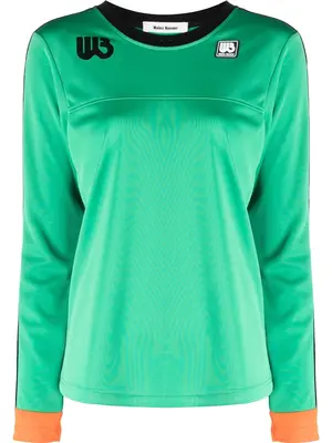 WALES BONNER Logo-patch Sweatshirt - Green