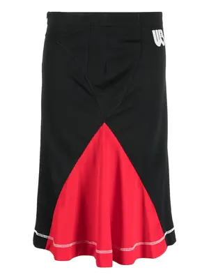 WALES BONNER Colour-block Midi Skirt - Black