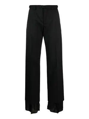 MAISON MARGIELA High-waisted Flared Trousers - Black