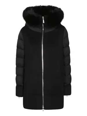 MOORER Fur-lined Jacket - Black