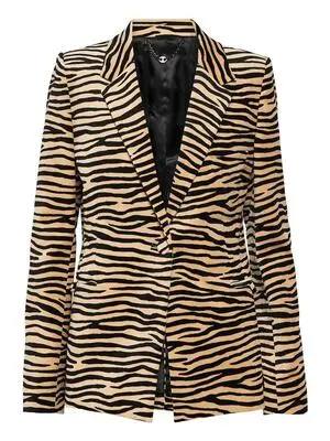 Rabanne Animal-print Cotton Blazer - Multicoloured
