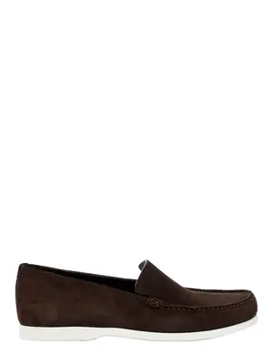 Manolo Blahnik Monaco Suede Loafers - Brown