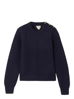 Bottega Veneta Ribbed-knit Wool Sweater - Blue