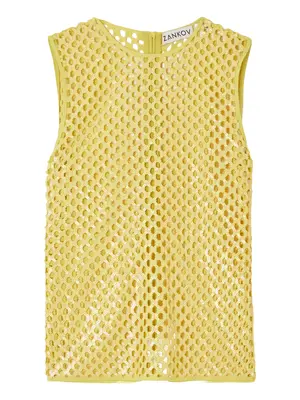 ZANKOV ZANKOV Dushka Sequined Knit Top Marigold
