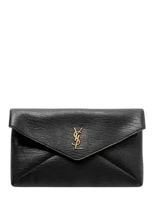 Saint Laurent Cassandre Large Envelope Clutch - Black