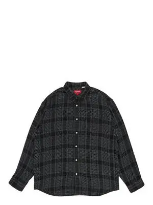 Supreme Basket Weave Plaid Shirt - Black