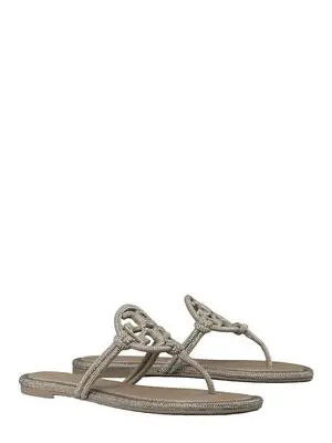 Tory Burch Tory Burch Miller Pavé Knotted Sandal Dark Clay